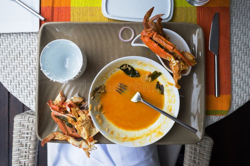 Dirty dinner plate stock photo. Image of copy, food, mess - 90832020