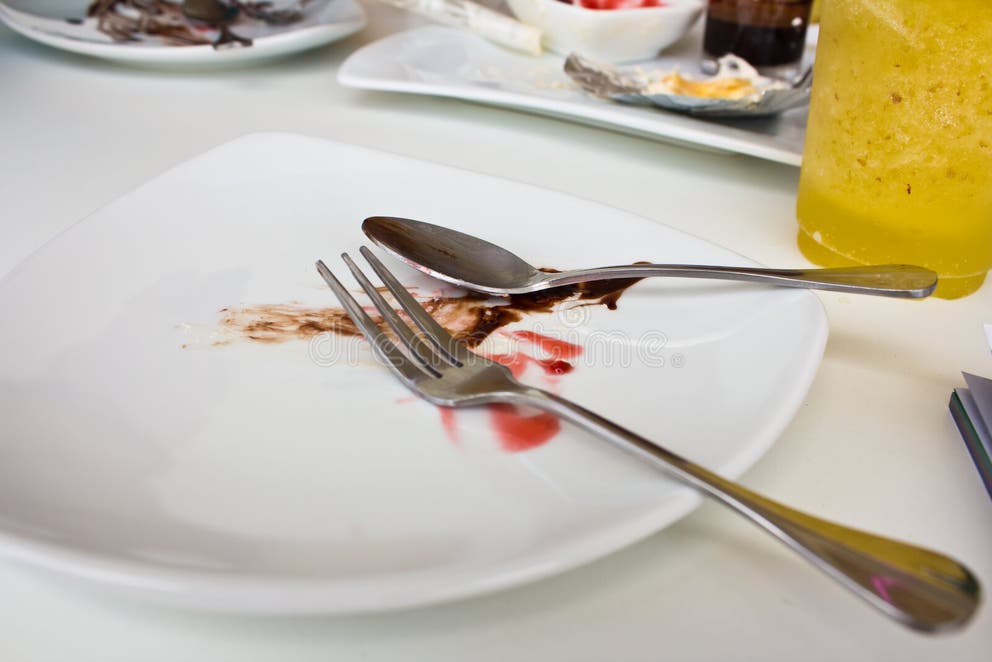 Dirty plate stock photo. Image of messy, domestic, housework - 34208272