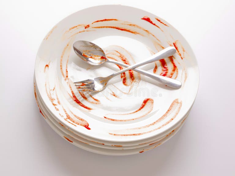 Dirty plates stock photo. Image of heap, plates, stain - 20250350