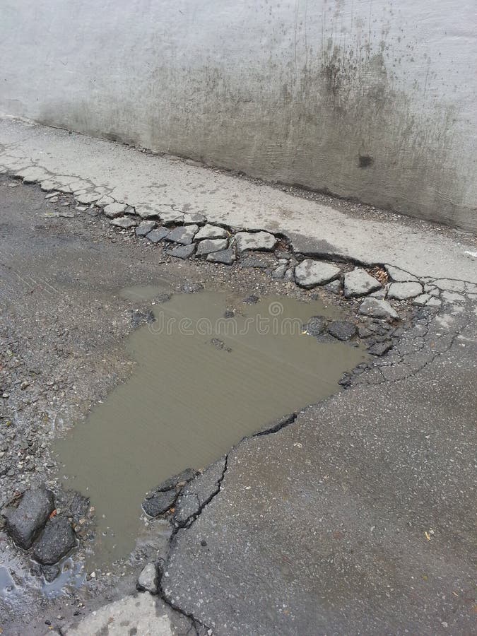 Dirty Puddle stock image. Image of asphalt, broken, marks - 45923741
