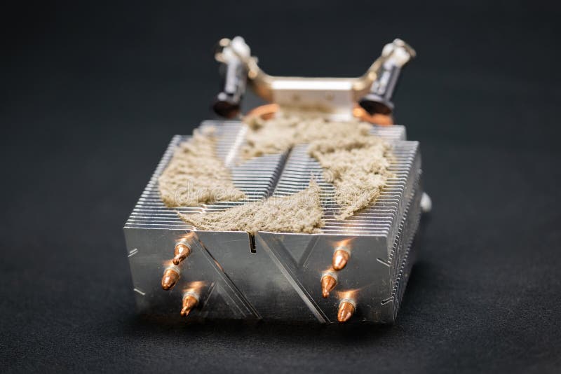 Computer Cooling System Cooler in Dust, Desktop Computer Repair Stock ...