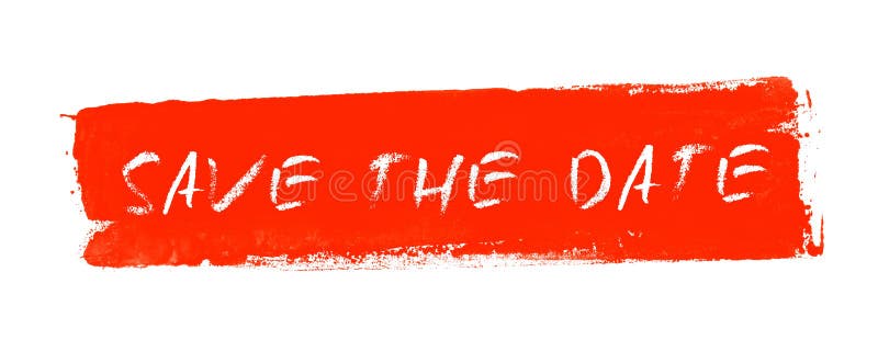 Save the Date - Red Paintbrush Banner Stock Illustration - Illustration ... Save the Date - Red Paintbrush Banner Stock Illustration - Illustration ...