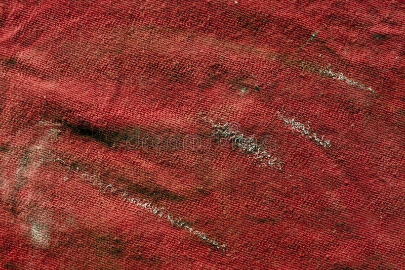 Texture Of A Dirty Rag Red Color Stock Image - Image of blank, design ...