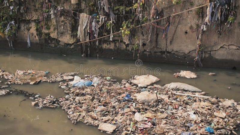 Dirty River in Dharavi Slums. Mumbai. India. Stock Footage - Video of ...