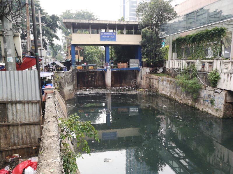 Dirty River with Many Solid Waste Editorial Stock Photo - Image of ...