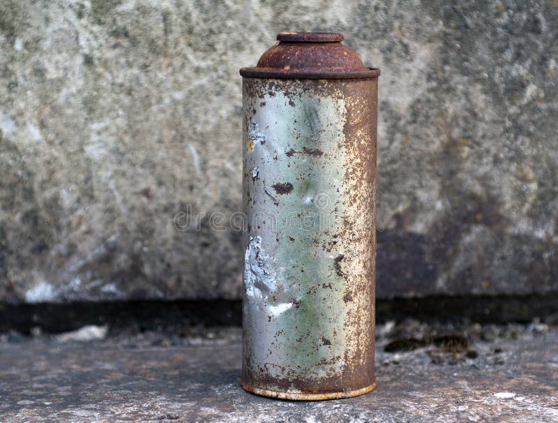 Dirty, Rusty Aerosol Can stock image. Image of dirty - 31834545