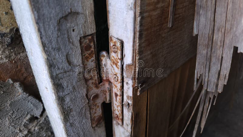 Dirty and Rusty Old Door Hinges Stock Photo - Image of hardware, wall ...