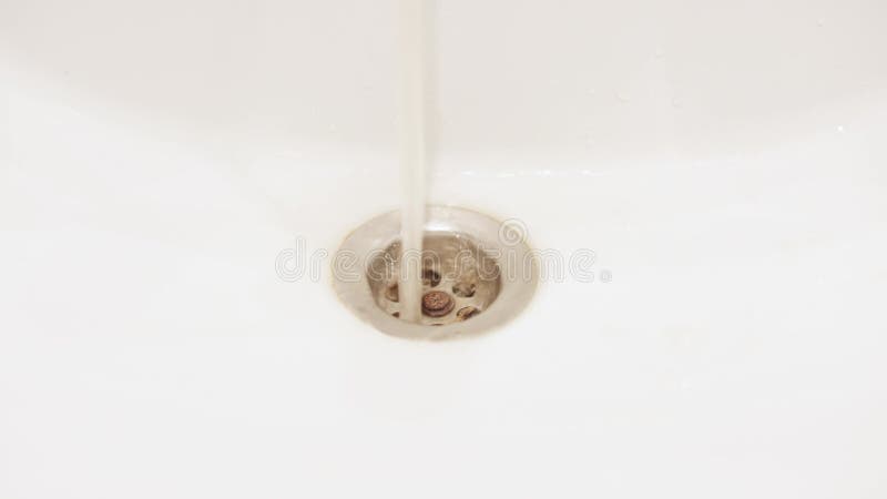 Rusty Water Running from the Tap Stock Footage - Video of sewerage ...