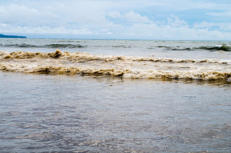 Dirty Sea Water at the Beach Stock Image - Image of sewage, problem ...