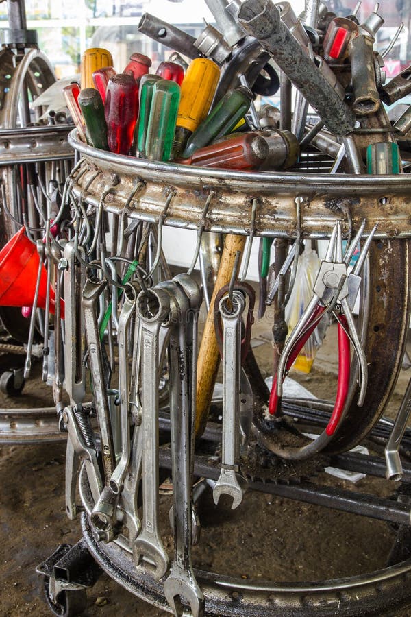 Dirty set of hand tools stock image. Image of carpentry - 43582439