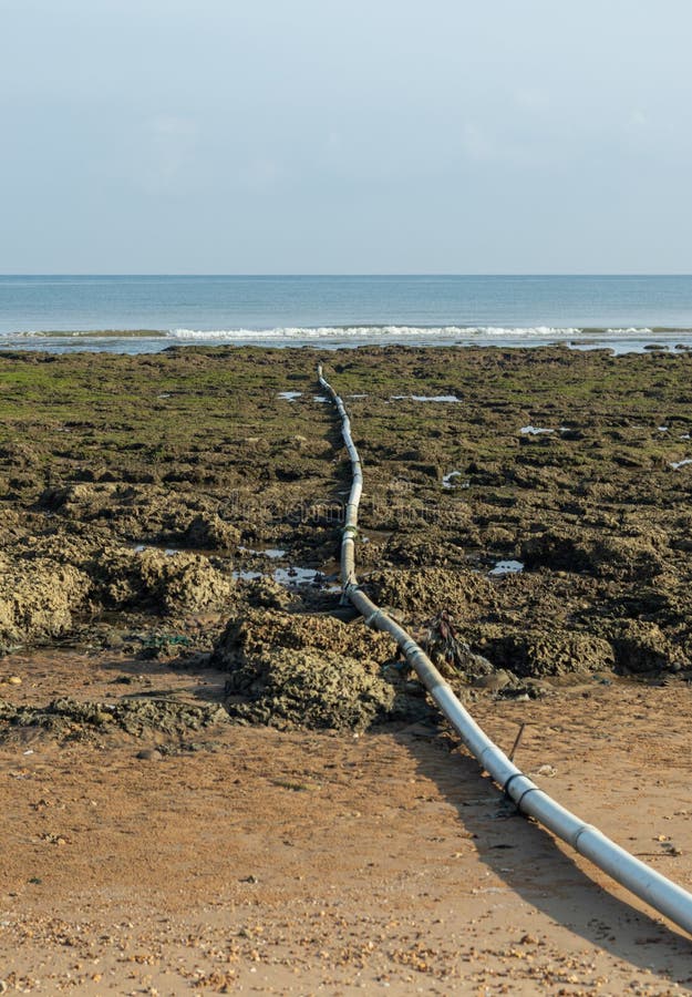 Dirty Sewage from the Pipe Which Flows into the Sea, Environmental ...