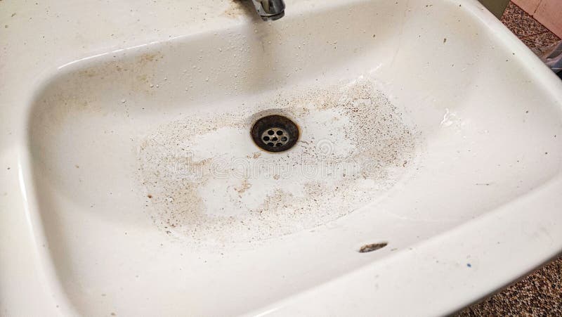 Dirty Sink, White Sink and Pipe for Wash Hand, Stock Image - Image of ...