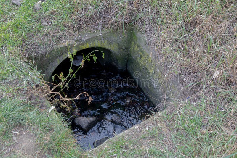 Dirty Smelly Sewage Flows into Sea on the Sand of an Open City Beach ...