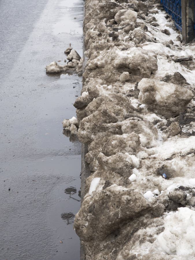 Dirty snow stock image. Image of winter, tarmac, outdoor - 50256497