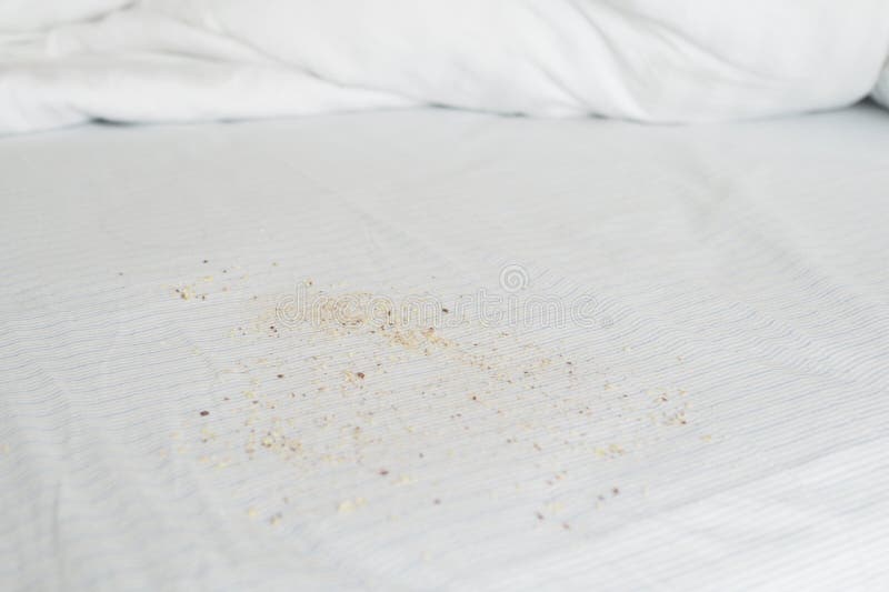 Dirty Stain or Dust on White Bed Stock Image - Image of decor, grey ...