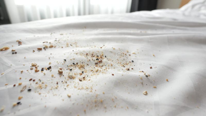 Dirty Stain or Dust on White Bed Stock Video - Video of style, grey ...