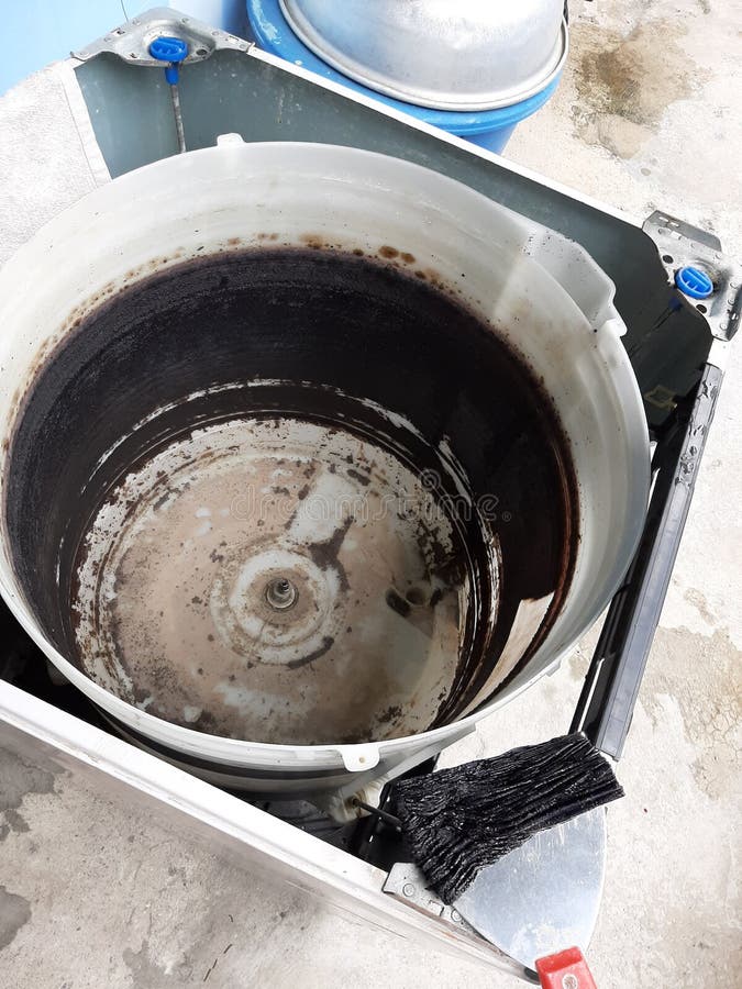 Dirty Stained Stick Inside Washing Plastic Bin Stock Image - Image of ...