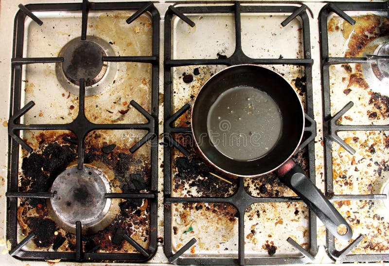 Dirty kitchen stock photo. Image of interior, greasy - 62394716