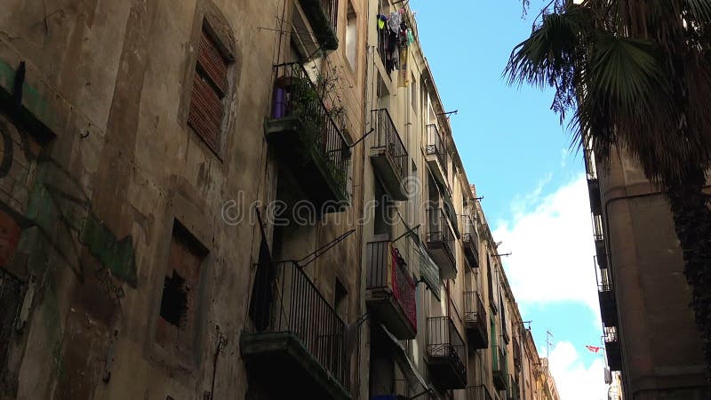 Dirty Streets, the Slums of Barcelona. Spain. Stock Footage - Video of ...