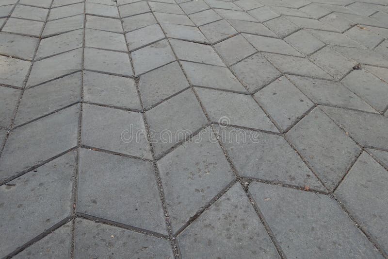 Dirty Surface of Gray Diamond-shaped Concrete Pavement with Geometric ...