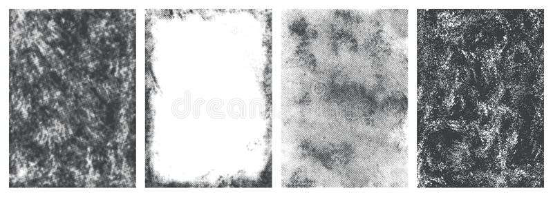 Dirty Textures Monochrome Set Sticker Stock Vector - Illustration of ...