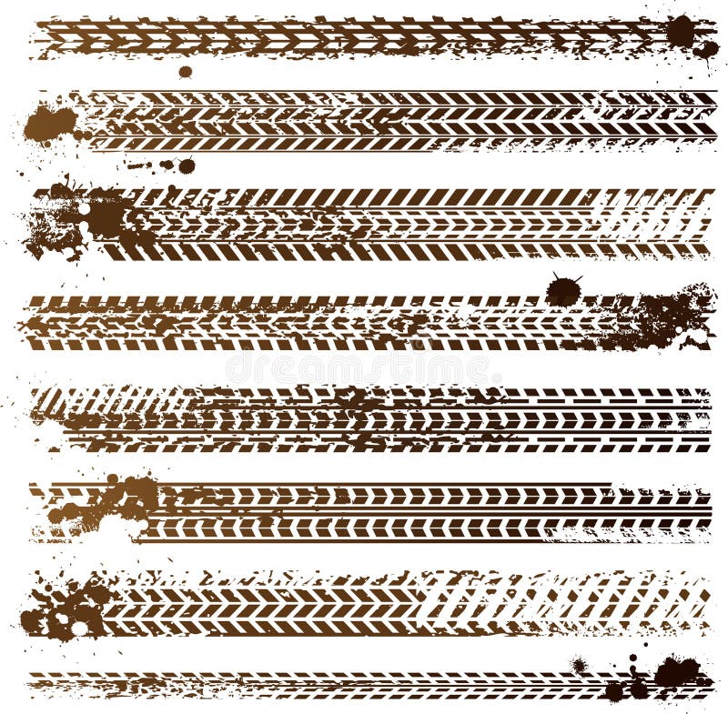 Dirty mud tire tracks stock illustration. Illustration of traffic ...