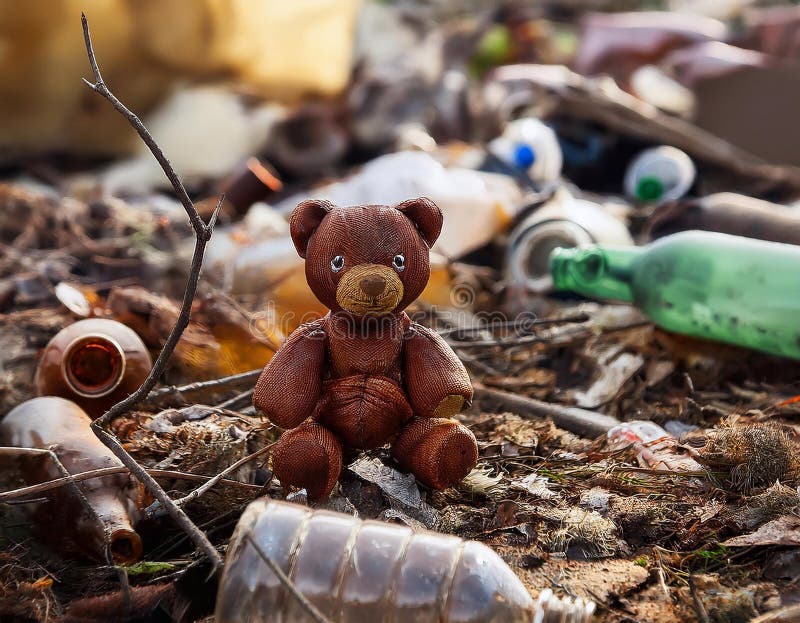 Dirty Toys in the Garbage Pile with Trash Stock Illustration ...