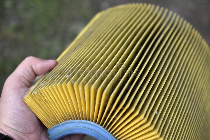 Dirty Used Car Filter in the Mechanic& X27;s Hand Stock Image - Image ...