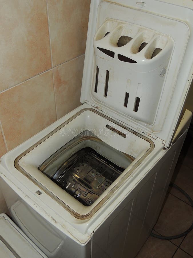 Dirty washing machine stock photo. Image of appliance - 106114442