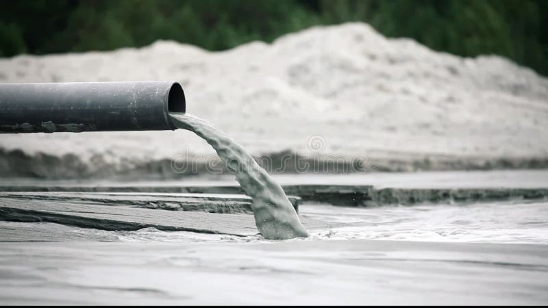 Dirty Water Pouring from the Pipe Stock Footage - Video of waste, pipe ...