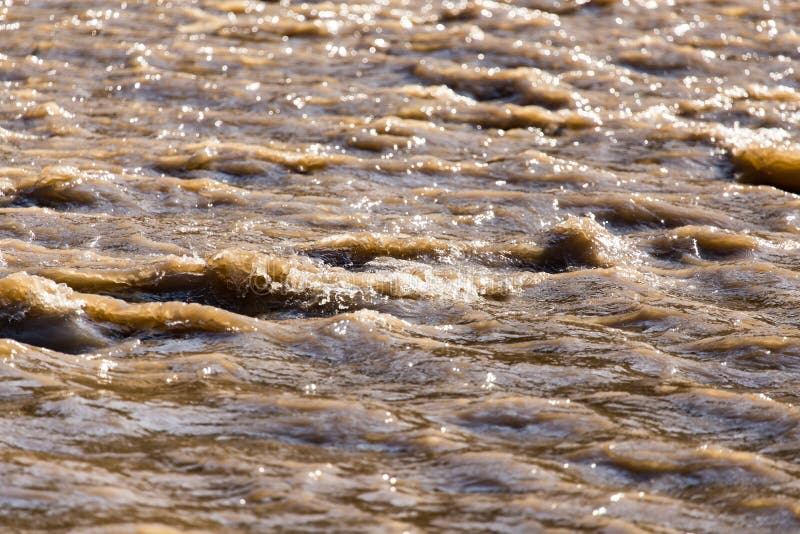 Dirty Water in a Stormy River As a Background Stock Photo - Image of ...