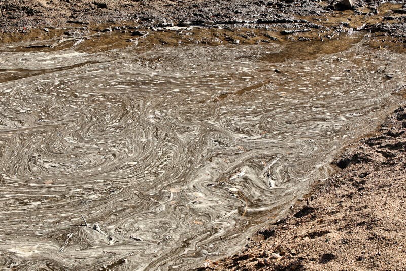 Dirty Water on the Sandy Puddle Stock Image - Image of water ...