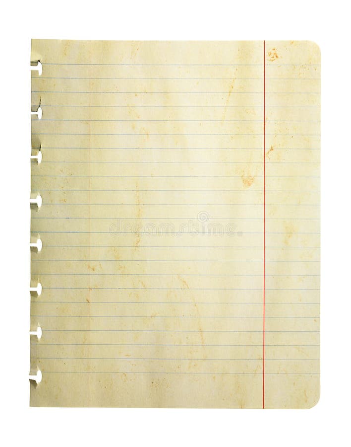 Dirty Weathered Notepad Page Stock Photo - Image of notepad, info: 11075002