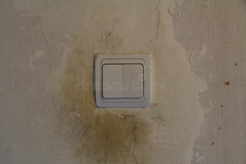 Dirty White Light Switch with Dirty Handprints on Dirty White Wall ...