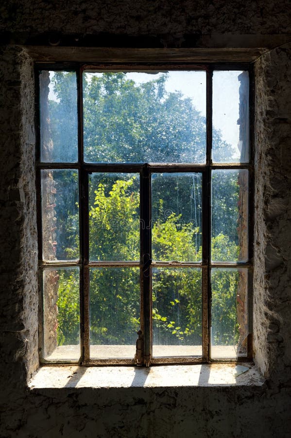 Beautiful Views of the Large, Wooden Windows that Overlook the Balcony ...