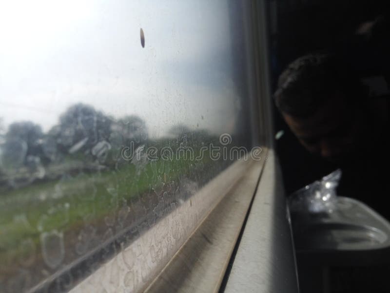 Dirty window on the train stock photo. Image of window - 162008962