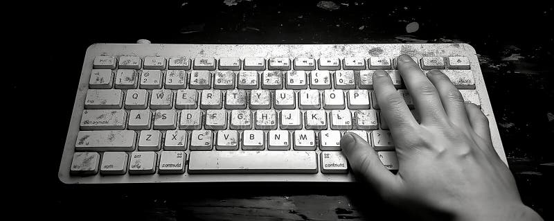 Dirty and Worn-out White Keyboard Stock Photo - Image of deterioration ...