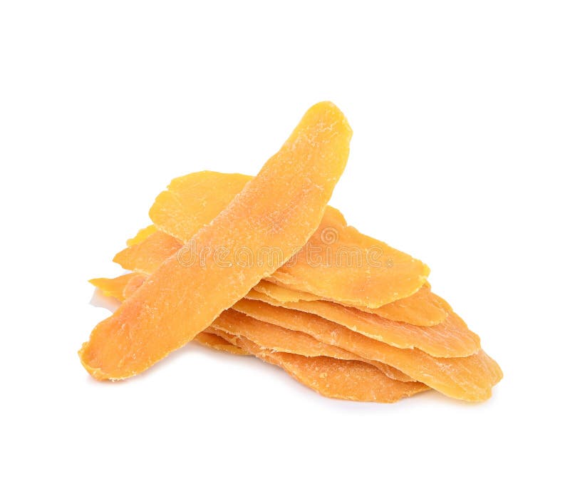 Dehydrated Mango Slice Isolated on White Background Stock Image - Image ...