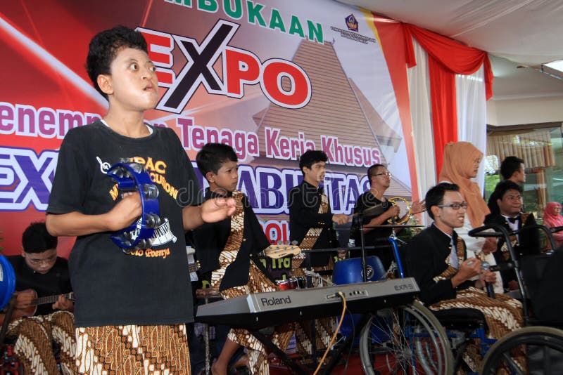 Disabilities play music editorial photo. Image of play - 41369601