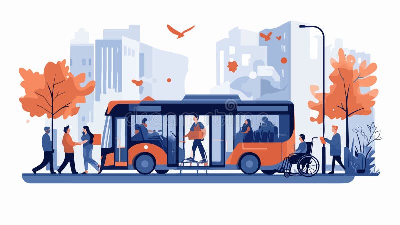 Disability Accessibility: Wheelchair User Boarding Bus for Transit ...