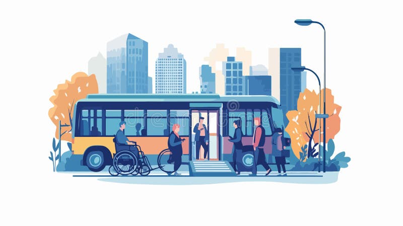 Disability Accessibility: Wheelchair User Boarding Bus for Transit ...