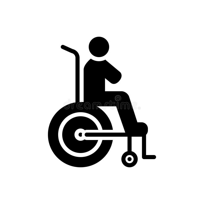 Black Solid Icon for Disability, Reasonable and Accommodation Stock ...