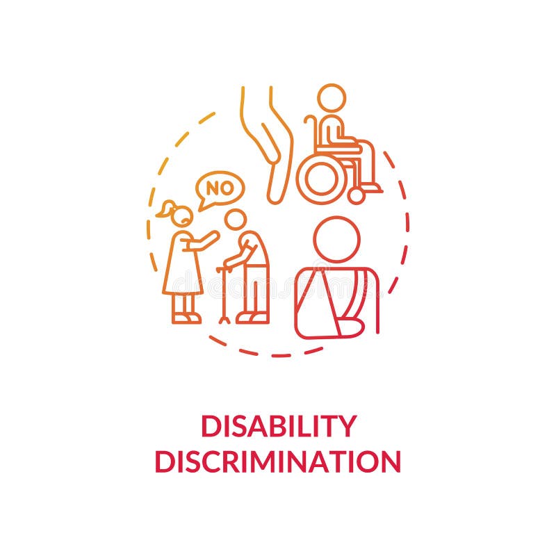 Disability Discrimination Concept Icon Stock Vector - Illustration of ...