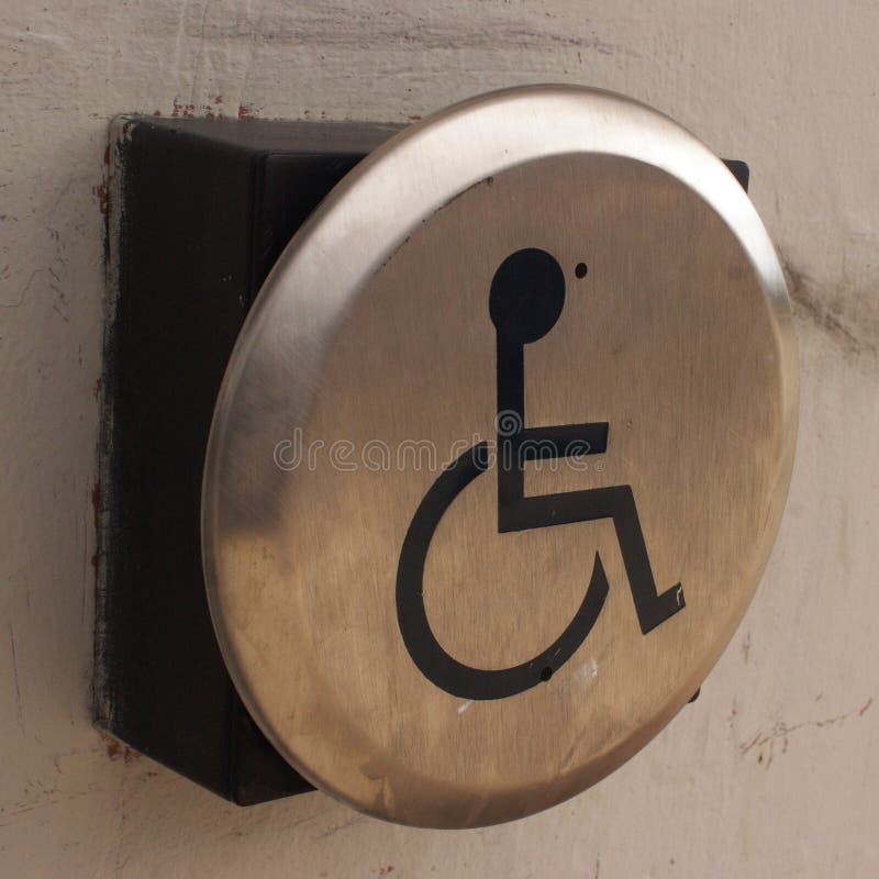 Automatic Door Opener For Wheelchair Accessibility Stock Photo - Image ...