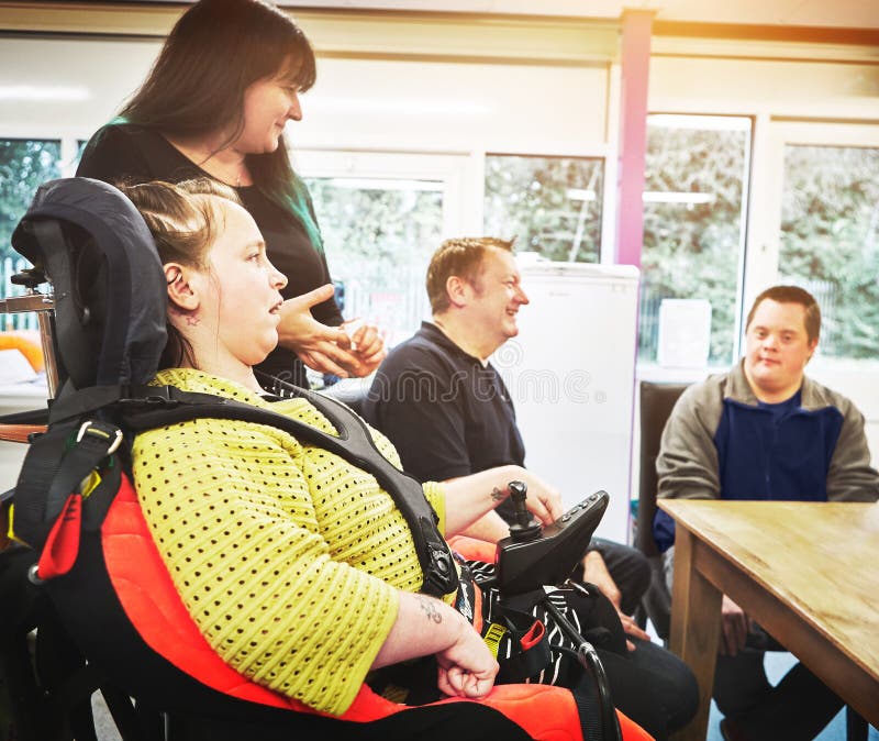 Disability Group Support Meeting with Disabled People with Handicap in ...