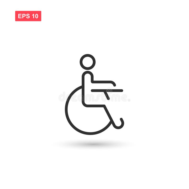 Disability Handicap Icon Vector Design Isolated 4 Stock Vector ...