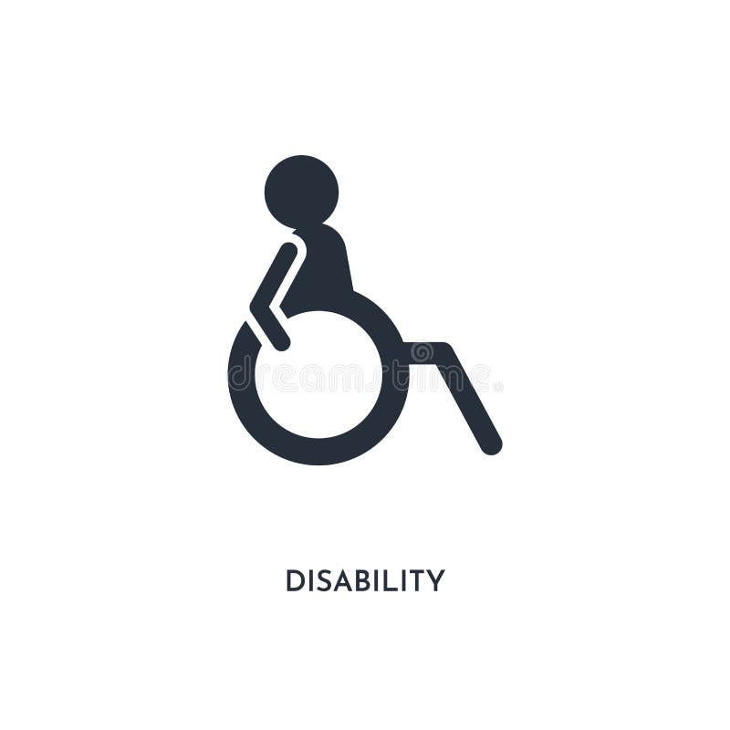 Disability Icon. Simple Element Illustration. Isolated Trendy Filled ...