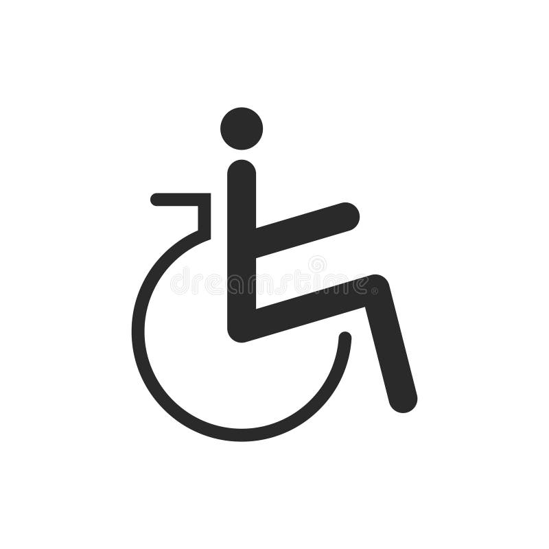Disability icon vector stock vector. Illustration of button - 308866549