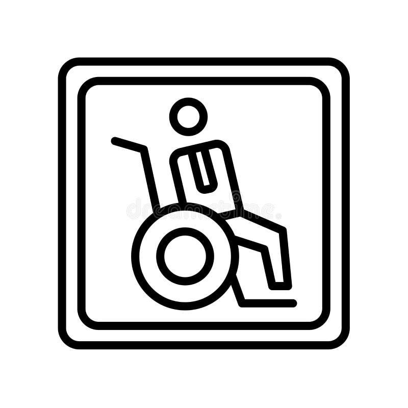 Disability Icon Vector Sign and Symbol Isolated on White Background ...