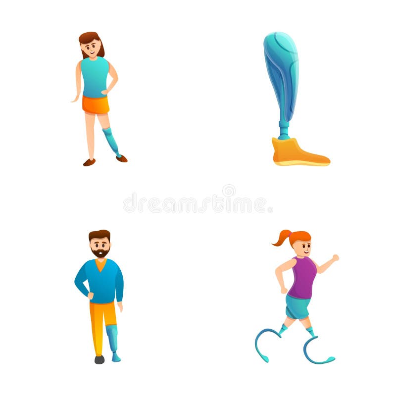 Set of Disability Icons or Graphic Elements with Information about ...